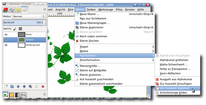 Lektion 7 - Der Alphakanal - GIMP-Werkstatt
